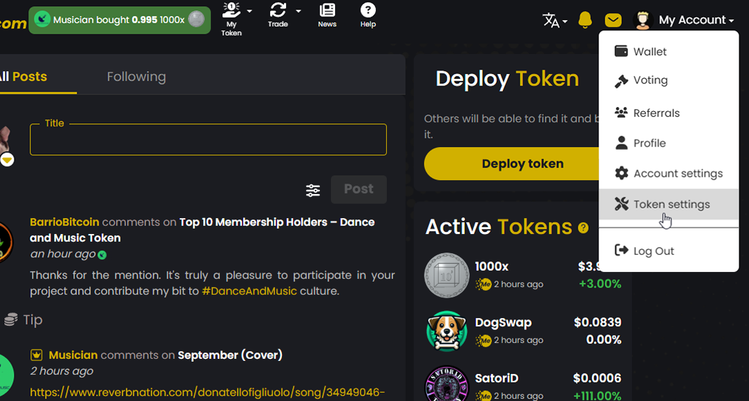 How to open a new market pair for your token | mintMe