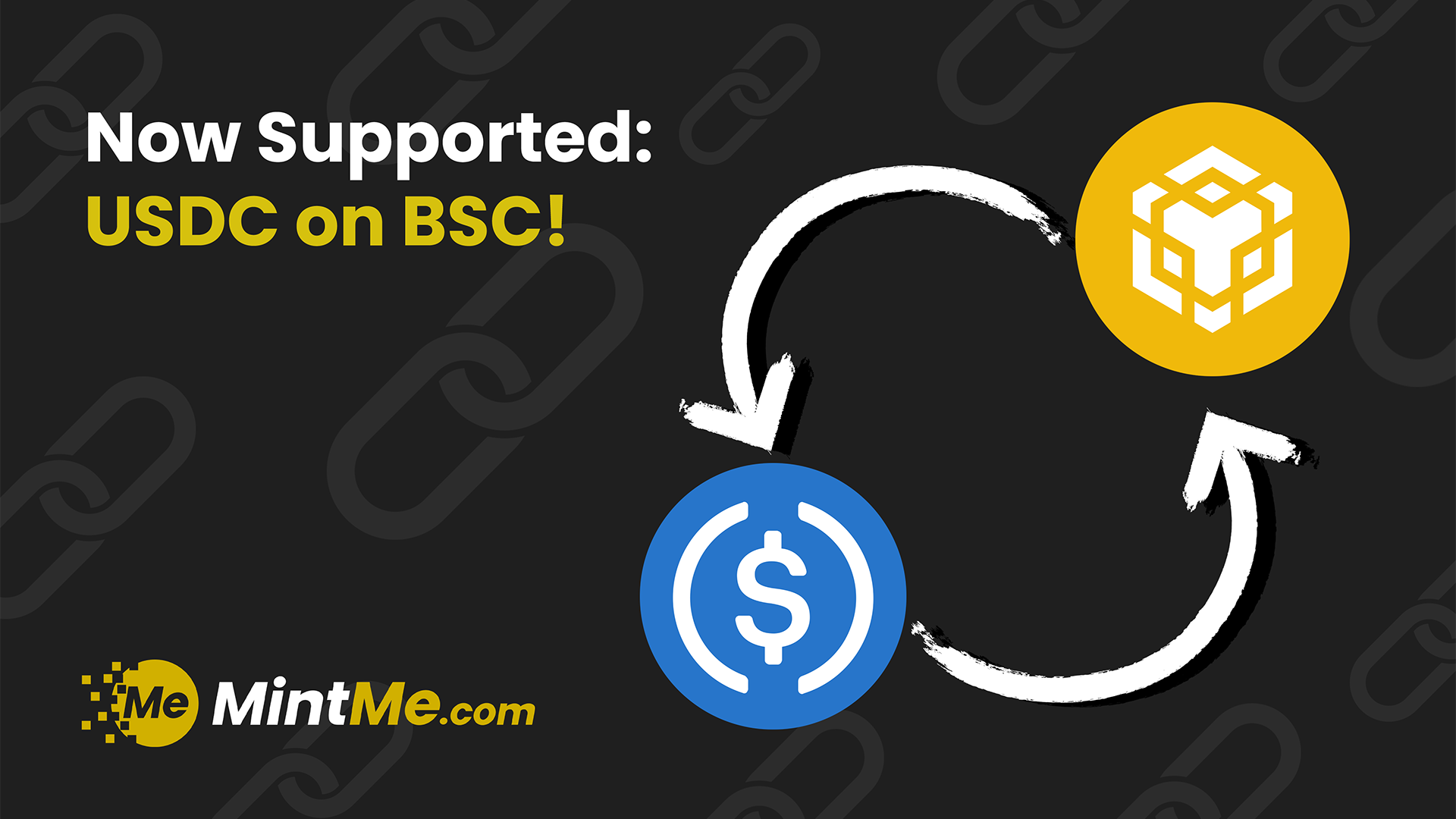 Now Supported: USDC on BSC! | mintMe